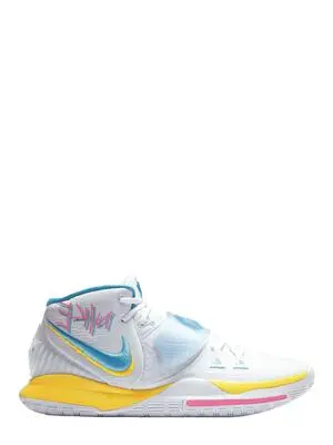 Nike Kyrie 6 Neon Graffiti Sneakers - White/opti Yellow/digital Pink
