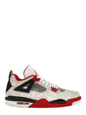 JORDAN 4 Retro Laser Sneakers - White/varsity Red/black Laser