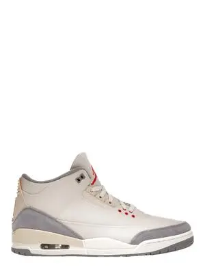 JORDAN 3 Retro Muslin Sneakers - Muslin/university Red/cement Grey