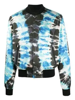 Amiri Hearts Tie Dye Bomber Jacket - Blue