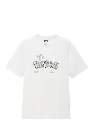 DANIEL ARSHAM X Pokemon X Uniqlo Crystal Logo Tee Shirt - White