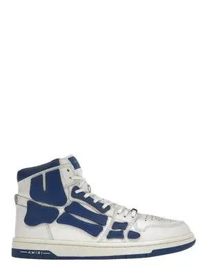 Amiri Skel Panelled High-Top Sneakers White/blue