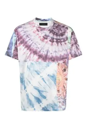 AMIRI Tie Dye Patchwork Tee Shirt