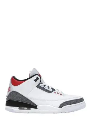 JORDAN Jordan 3 Retro SE-T CO JP Fire Red Denim Sneakers White/fire Red/black