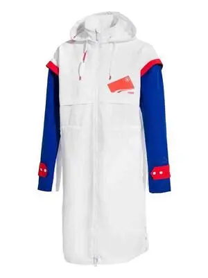 Nike Full Zip Hooded Parka - White/blue/red