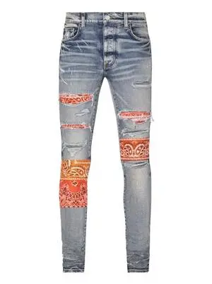 Amiri Vintage Bandana Artpatch Jeans - Clay Indigo