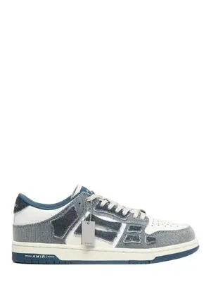 Amiri Skel Top Low Denim Sneakers - Denim Blue