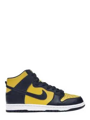 Nike Dunk High Michigan Sneakers - Varsity Maize/midnight Navy Blue