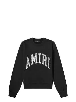 Amiri Varsity Bandana Crewneck Sweatshirt - Black