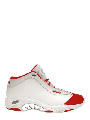 AND1 Tai Chi Athletic Sneakers - White/red