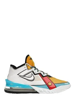 Nike LeBron 18 Low Stewie Griffin Sneakers White/yellow/teal