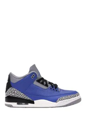 JORDAN 3 Retro Cement Sneakers - Varsity Royal/cement Grey