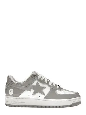 BAPE A Bathing Ape Bape Sta Patent Leather Sneakers White/grey