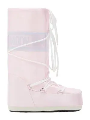 Moon Boot Lace-up Boots - Shine Pink