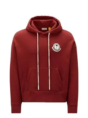 Moncler Logo Hoodie - Burgundy