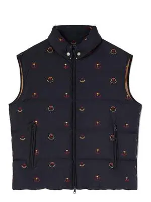 Moncler X Palm Angels Genius Puffer Vest - Navy Blue/red