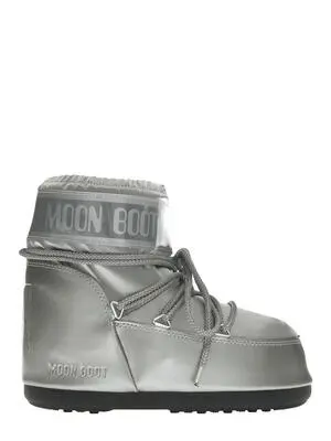 Moon Boot Suede Boots Glance Silver