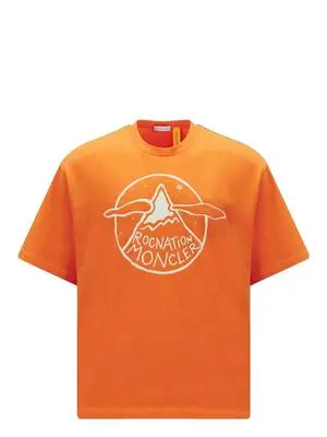 Moncler X Roc Nation Jayz Logo Motif T-shirt - Bright Orange