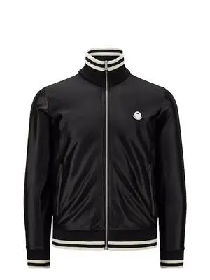 Moncler X Palm Angels Shiny Zip-up Sweatshirt - Black