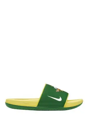 Nike College Offcourt Oregon Slides - Apple Green/yellow Strike/white