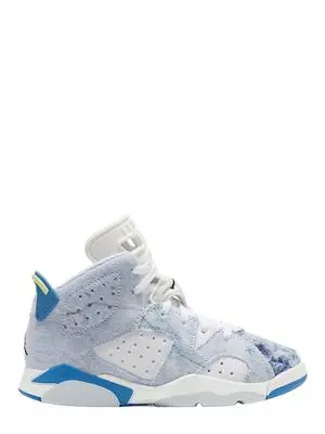 JORDAN 6 Retro Washed Denim Sneakers - White/dutch Blue/citron