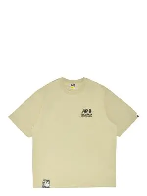 A BATHING APE X New Balance Ape Head Relaxed Fit Tee Shirt Beige
