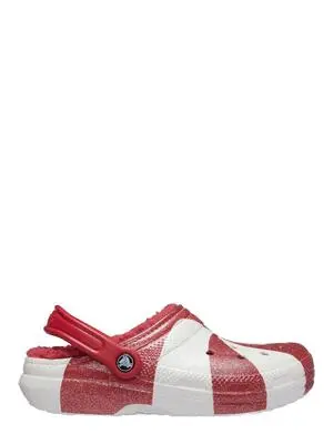 CROCS Classic Lined Clog - White/red