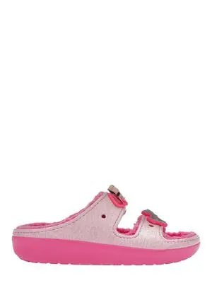 CROCS Classic Cozzzy Barbie Sandal - Electric Pink/light Pink