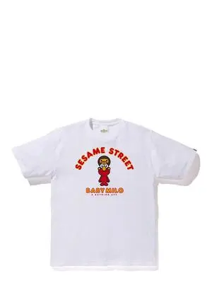 A BATHING APE X Sesame Street Milo & Elmo Tee Shirt - White