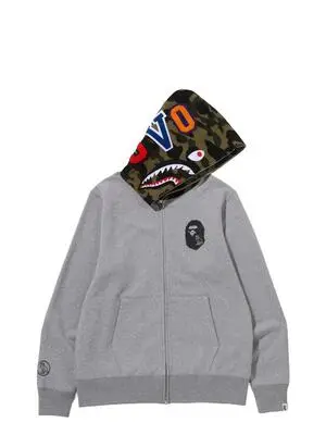 A BATHING APE X Ovo Shark Full Zip Hoodie - Grey