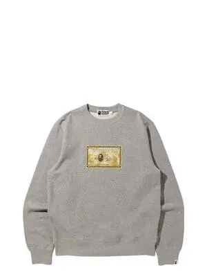 A BATHING APE X Ovo Card Crewneck Sweatshirt - Grey