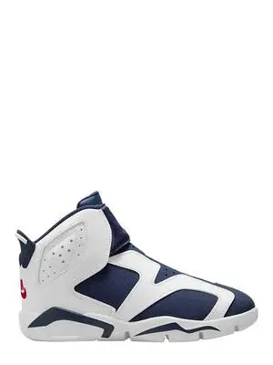 JORDAN 6 Retro Little Flex Olympic Sneakers - White/midnight Navy Blue/gym Red