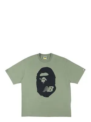 A BATHING APE X New Balance Ape Head Tee Shirt Olive