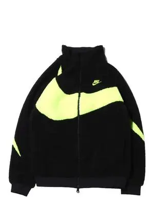 Nike Big Swoosh Reversible Boa Jacket - Black Neon