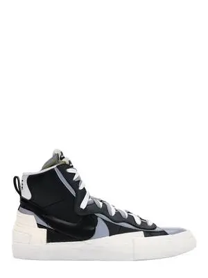 Nike X Sacai Blazer Mid High-top Sneakers - Black/white/wolf Grey