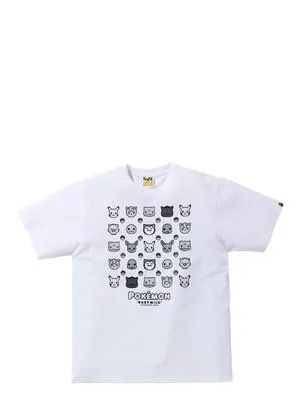 A BATHING APE X Pokemon Monotone Tee Shirt #4 - White