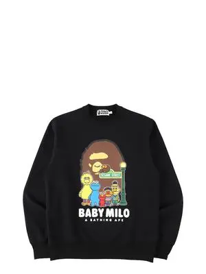 A BATHING APE X Sesame Street Crewneck Sweatshirt - Black