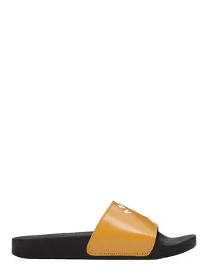 A BATHING APE College Slide Sandals - Black/yellow