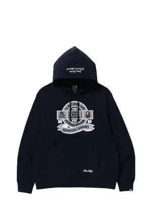 A BATHING APE BAPE X Neighborhood Relaxed Fit Pullover Hoodie Navy Blue