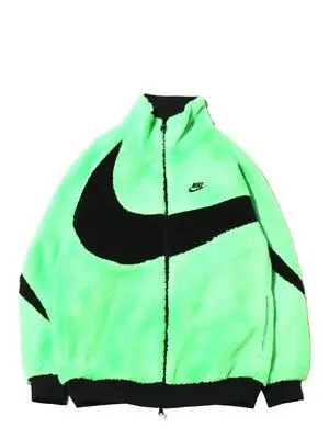 Nike Big Swoosh Reversible Boa Jacket - Neon Green