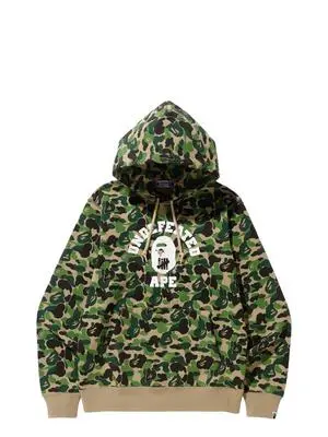A BATHING APE X Undefeated Abc College Pullover Hoodie - Green