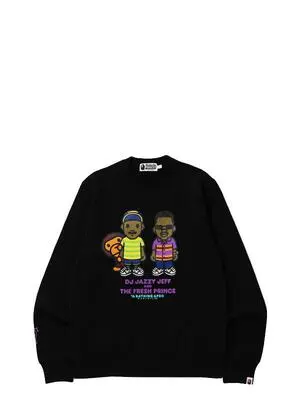 A BATHING APE X The Fresh Prince & Dj Jazzy Jeff Baby Milo Crewneck Sweatshirt - Black