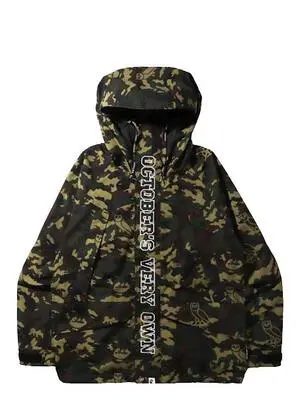 A BATHING APE X Ovo Woodland Camo Snowboard Jacket - Green