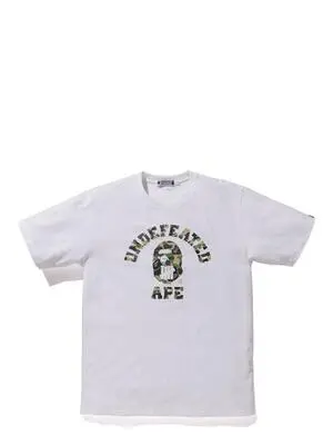 A BATHING APE X Undefeated Abc College Abc Tee Shirt - White/green