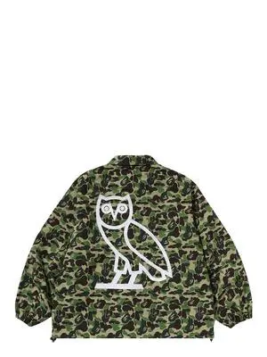 A BATHING APE X Ovo Abc Camo Coach Jacket - Green