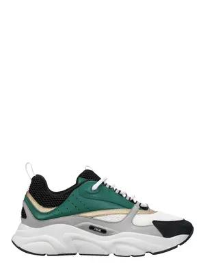 Dior B22 Lace-Up Sneakers White/black/green