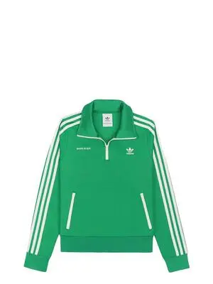 SPORTY & RICH X Adidas Quarter Zip Track Jacket - Jolly Green/cream