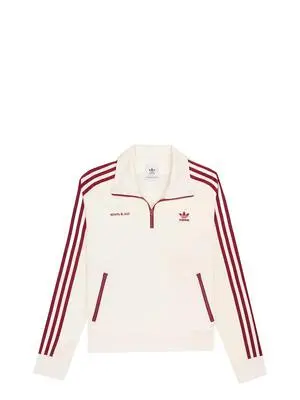 SPORTY & RICH X Adidas Quarter Zip Track Jacket - Cream/merlot