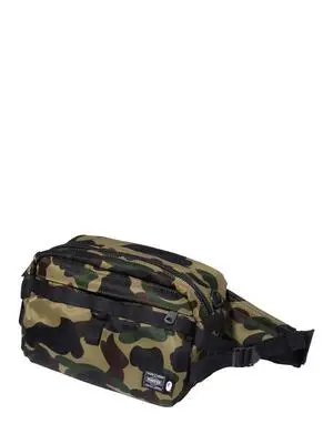 A BATHING APE X Porter 1st Camo Waist Bag Fw23 - Green