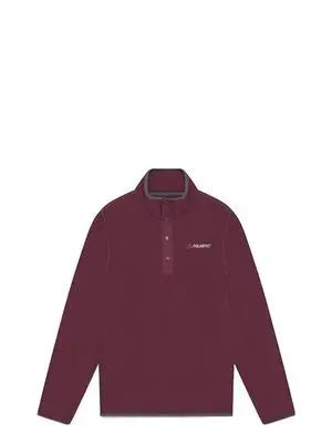 OVO X Polartec Microfleece Snap Mock Neck - Burgundy